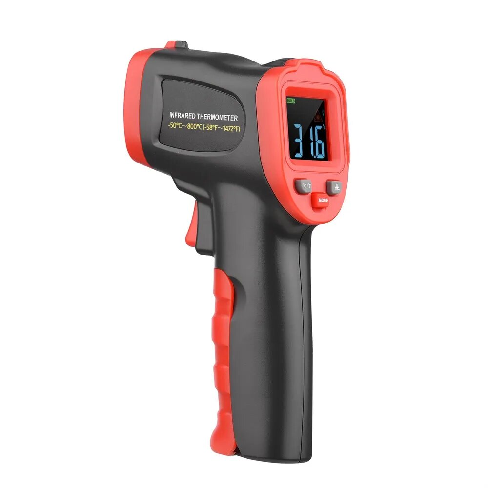 Инфракрасный пирометр WT327C -50-800°C, цветной экран, лазерный