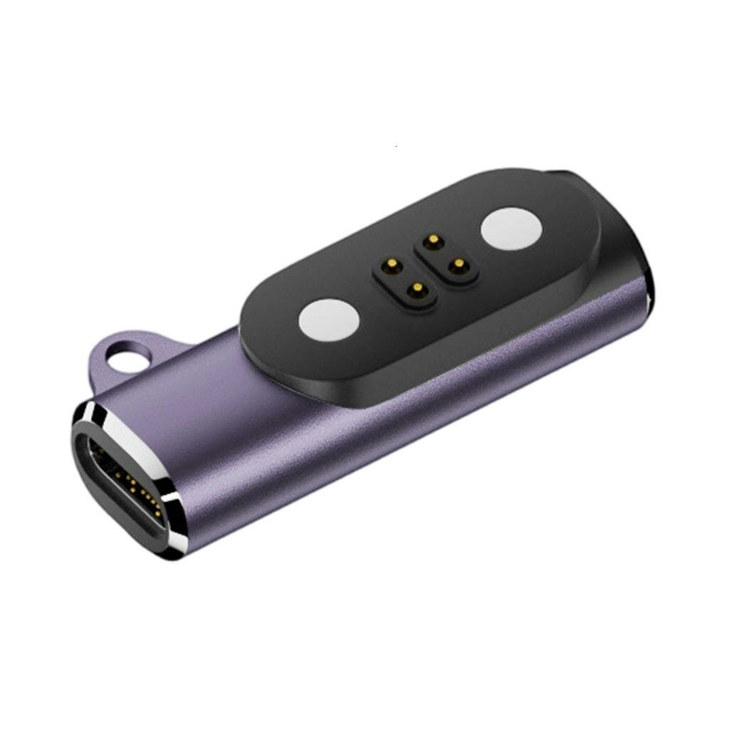 Магнитный USB-C-разъём для зарядки наушников, Фиолетовый - 4-контактный