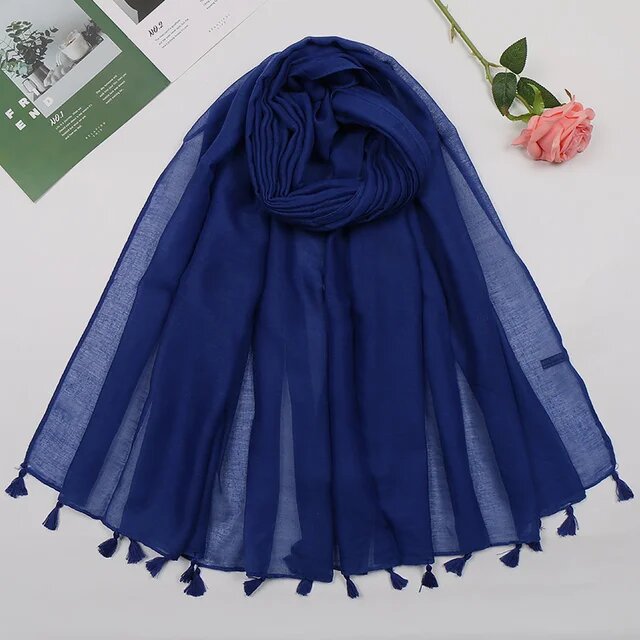 31 цветов, однотонная вискозная шаль с кисточками, шарф, женские высококачественные шали и накидки, палантин из пашмины, мусульманский хиджаб Bufanda 180*90 см