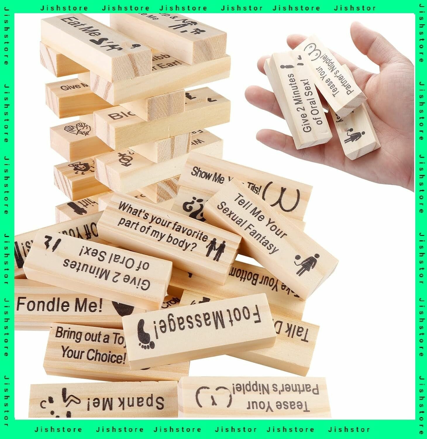 48 шт. Игра "Башня" с блоками и заданиями "Правда или действие" для вечеринок взрослых