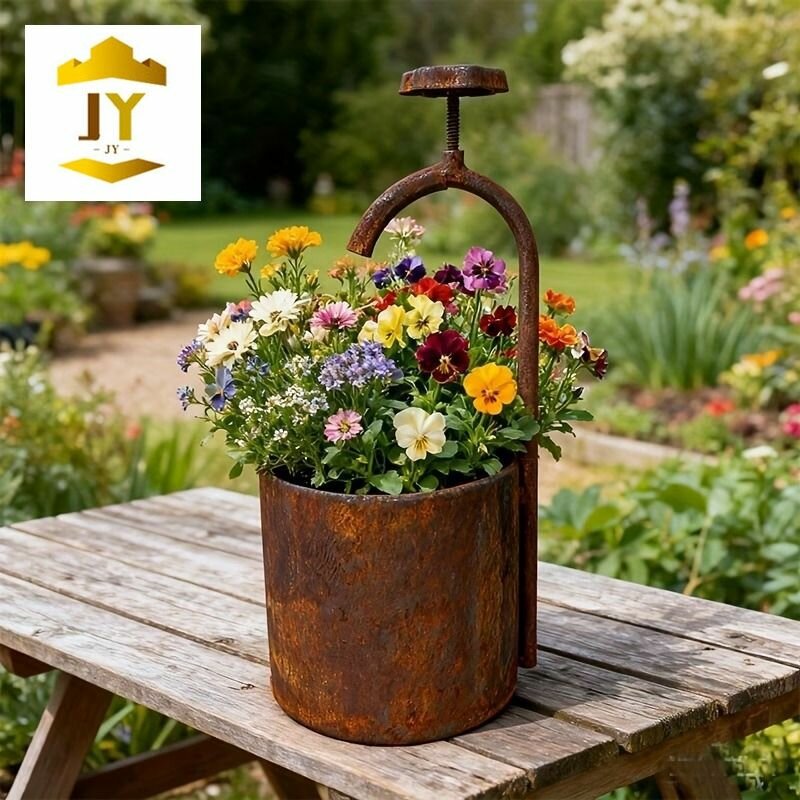 Вазон 1 л, 30 см, 1 шт, цвет коричнево-красный