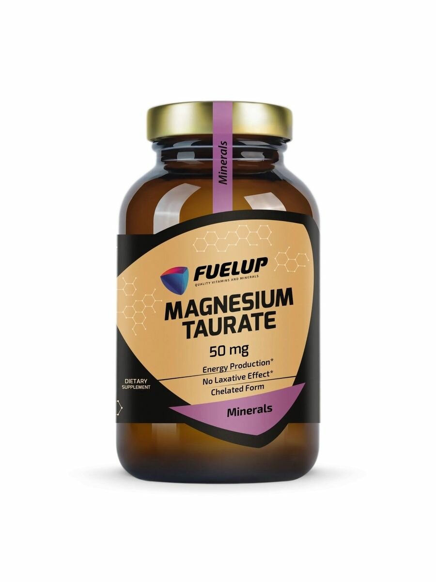 Таурат магния, FuelUP, Magnesium Taurate, 50 мг, 120 таблеток