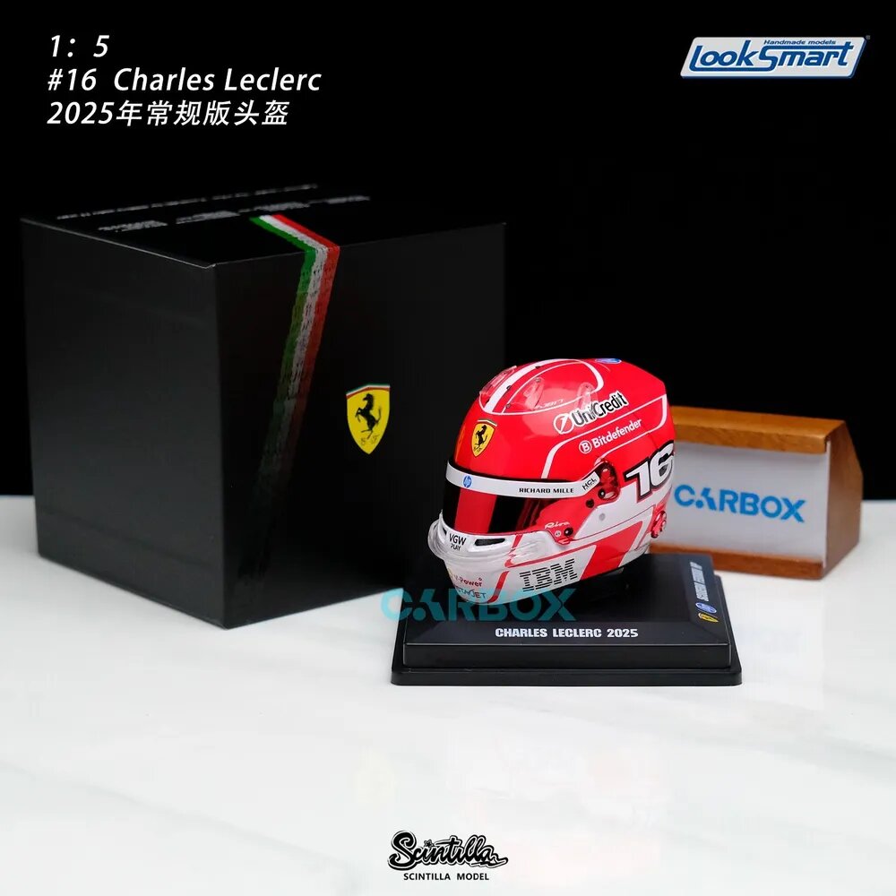 Модель шлема Формулы-1 Looksmart 1/5 #CHARLES LECLERC 2025 коллекционная фигурка/Подарки для детей