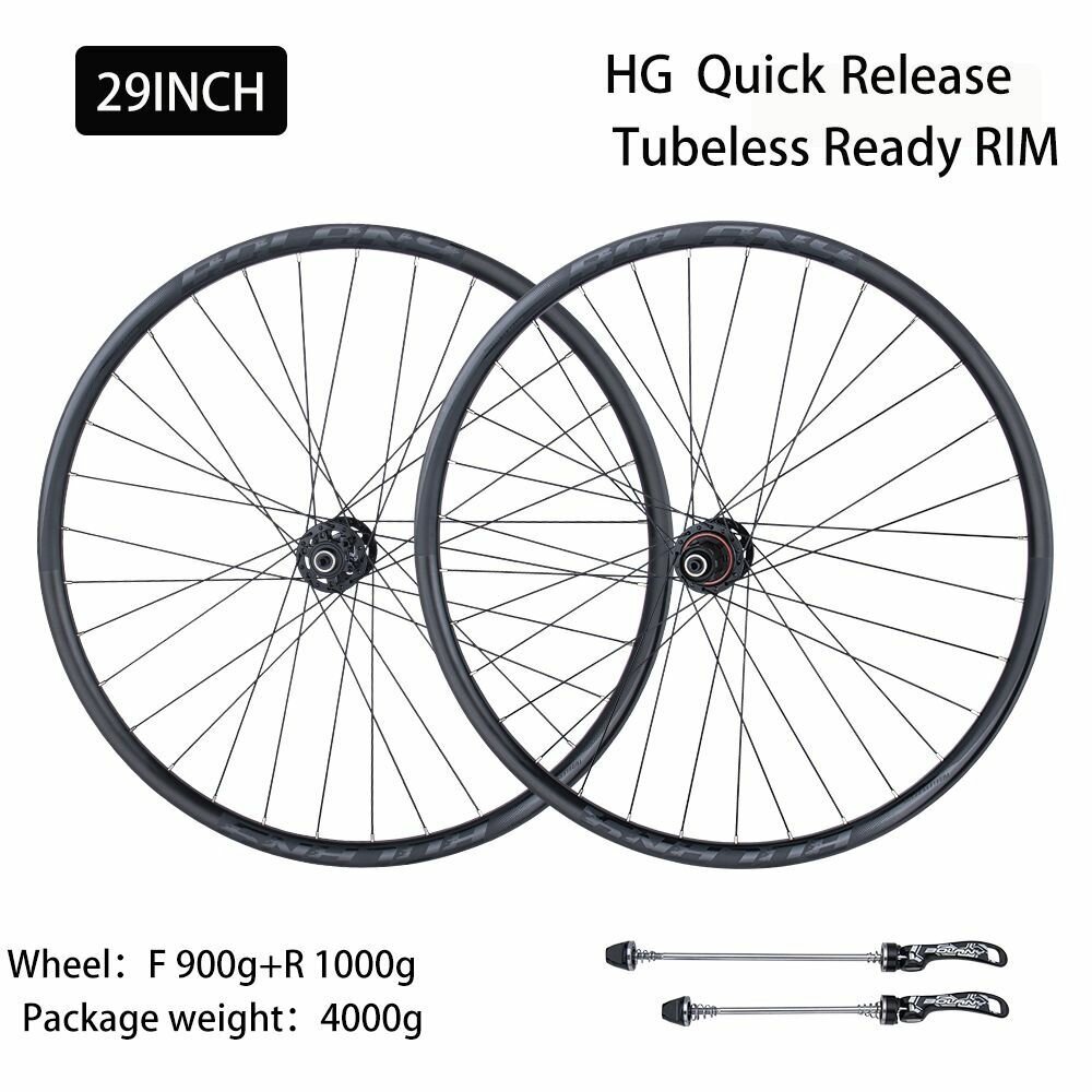 Комплект колес Bolany для бескамерного велосипеда MTB, быстросъемные диски 26/27,5/29 дюймов, 32 отверстия, подшипник дискового тормоза, передние 2 задние 4 Ultralig