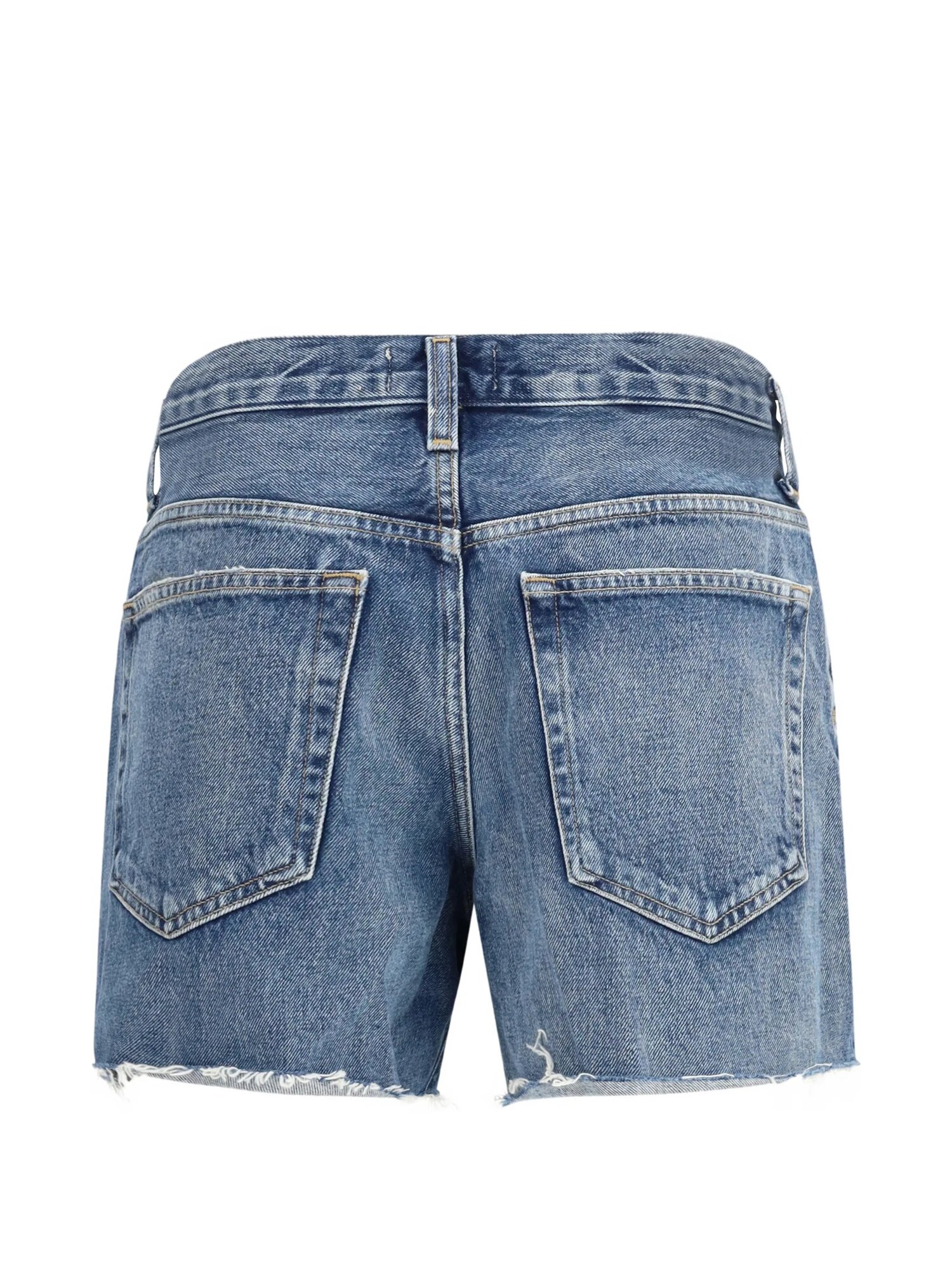 Шорты AGOLDE Frayed denim shorts, размер 2, blue — фото 1
