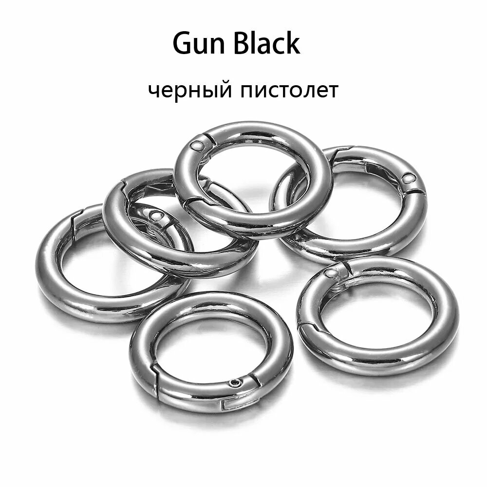 Комплект карабинов Gun Black 20x13x3.5mm