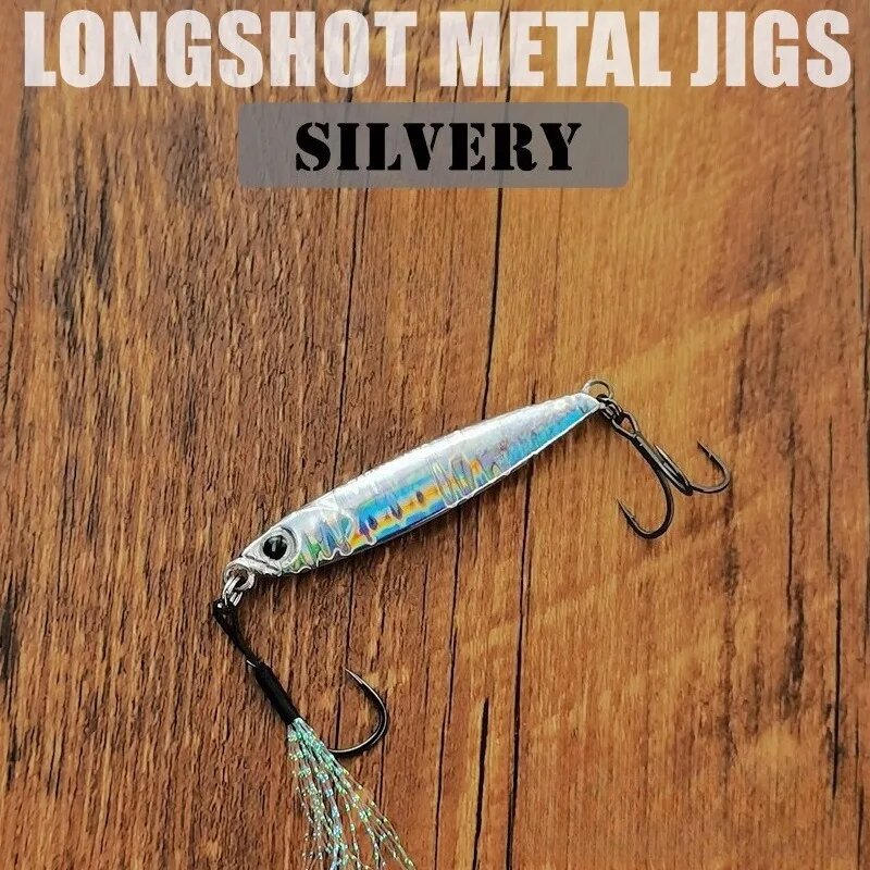 Longshot Metal Jigs, 15g, silvery