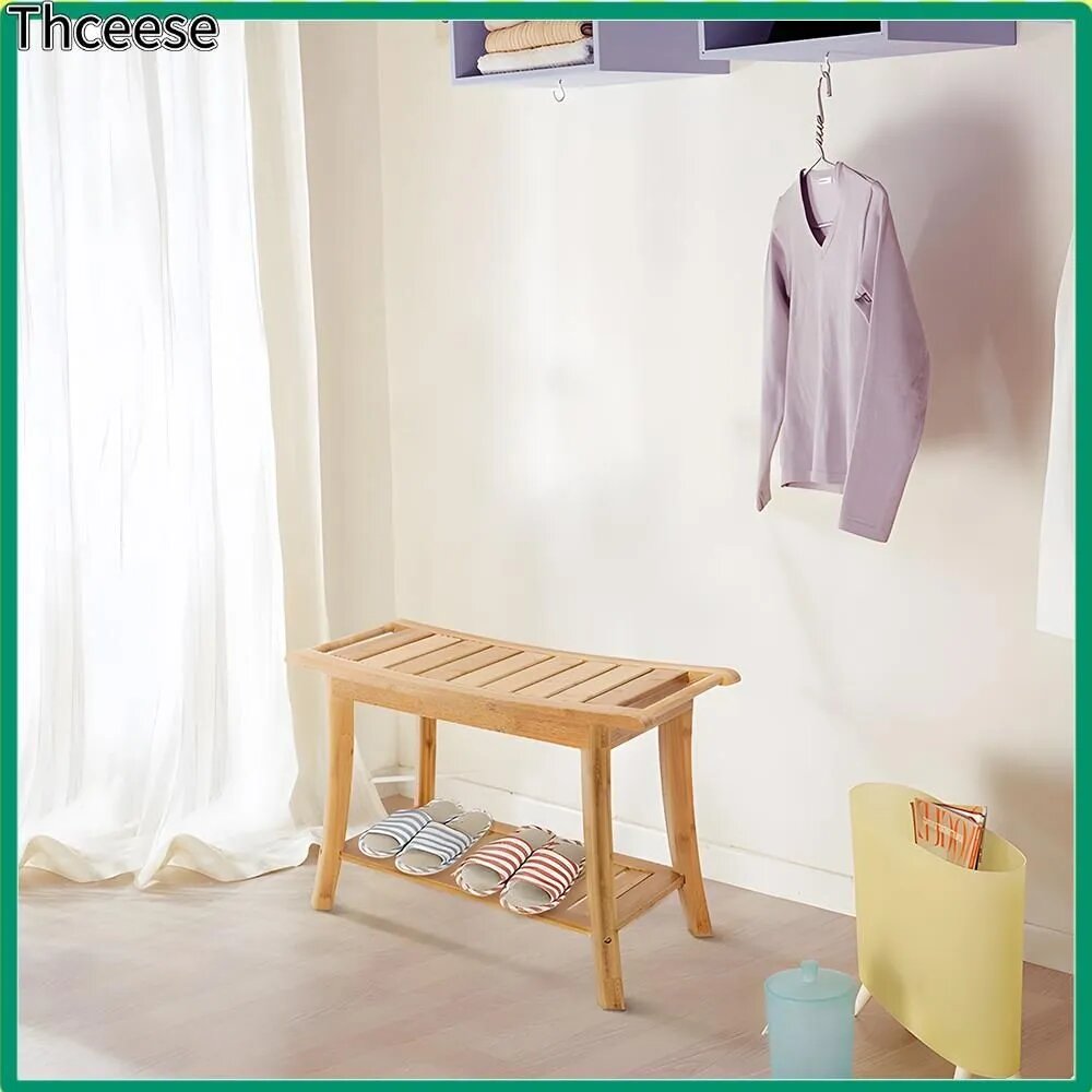 Штучный душевой стул, антискользящий, бамбуковый, для ванной для пожилых и беременных