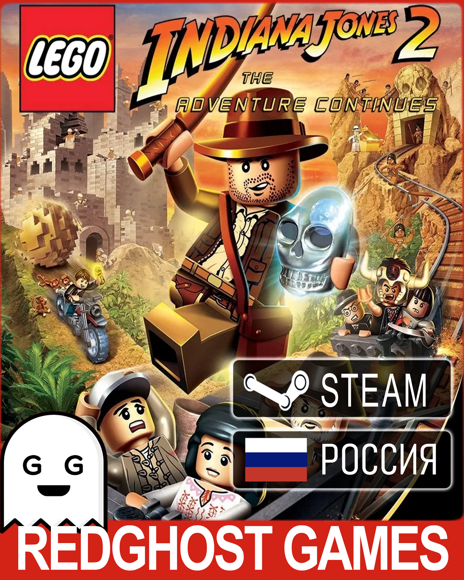 Игра LEGO Indiana Jones 2: The Adventure Continues цифровой код для PC(ПК), Английский язык. Steam подарок Россия