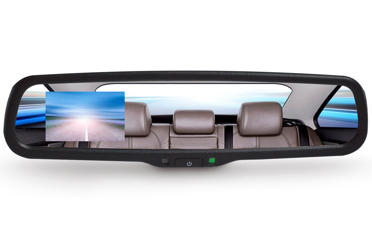 ACV GM43 штатное зеркало с 4.3"монитором/без крепежа/800*400пикс/2AV входа