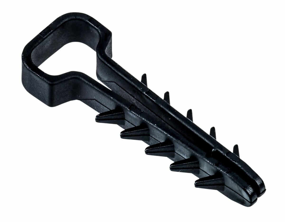 Дюбель-хомут 6х12мм для плоского кабеля нейлон черн. (уп.100шт) IEK UDH14-06-12-100-K02