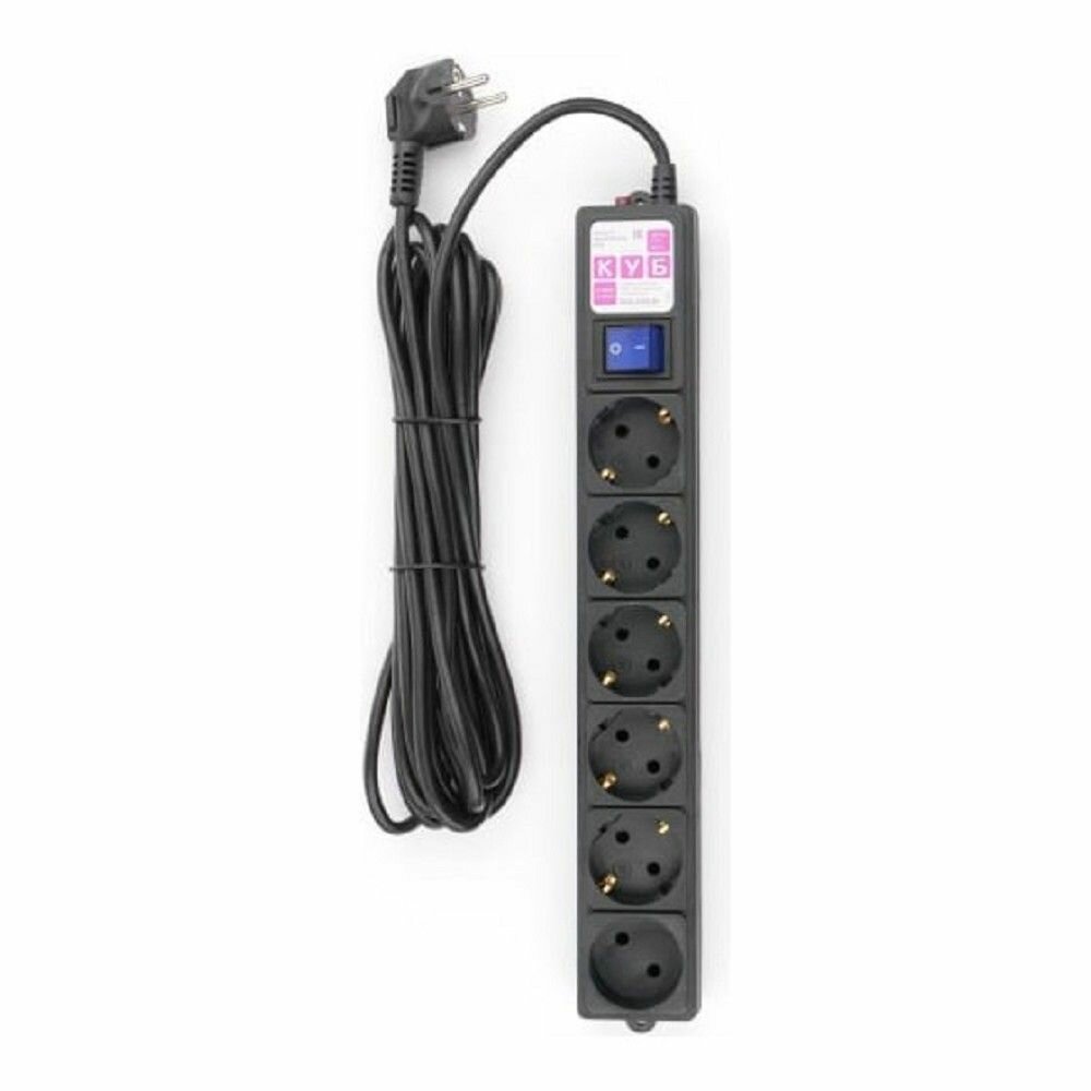 PowerCube Сетевые фильтры Power Cube Фильтр - удлинитель 5м 6 р 16А SPG6 - B5M 21889 , черный