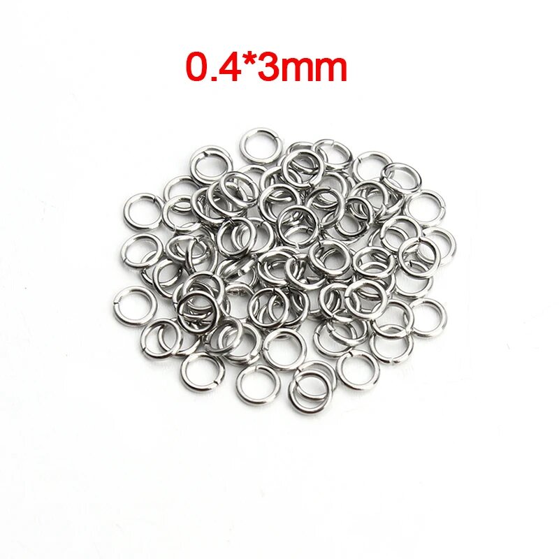 Кольца соединительные из нержавеющей стали 0.4x3mm, 200шт