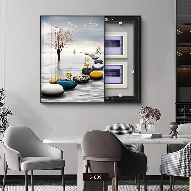 Крышка для электросчетчика 40x50 см, декоративная панель с рисунком