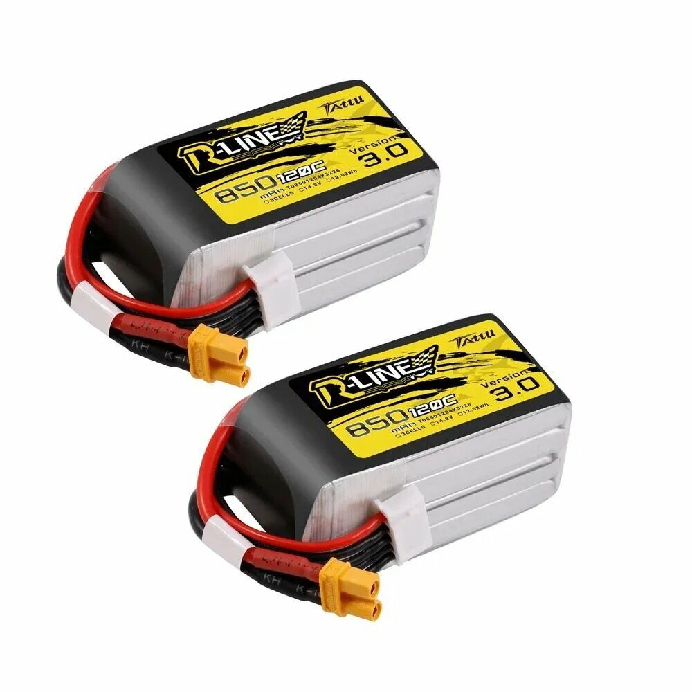 Аккумулятор Tattu R-Line 120C 850mAh Lipo Battery 3S/4S 11.1V/14.8V XT30 Plug