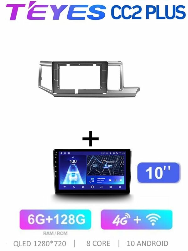 Магнитола 10" Teyes CC2 Plus 6/128 Gb для Honda Stepwgn 4 2009-2015 Правый руль