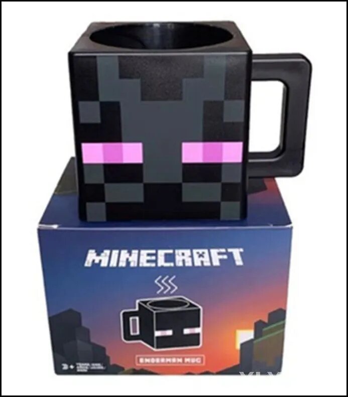 Кружка Minecraft Enderman 290 мл - Оригинальная кружка для фанатов игры, пластик