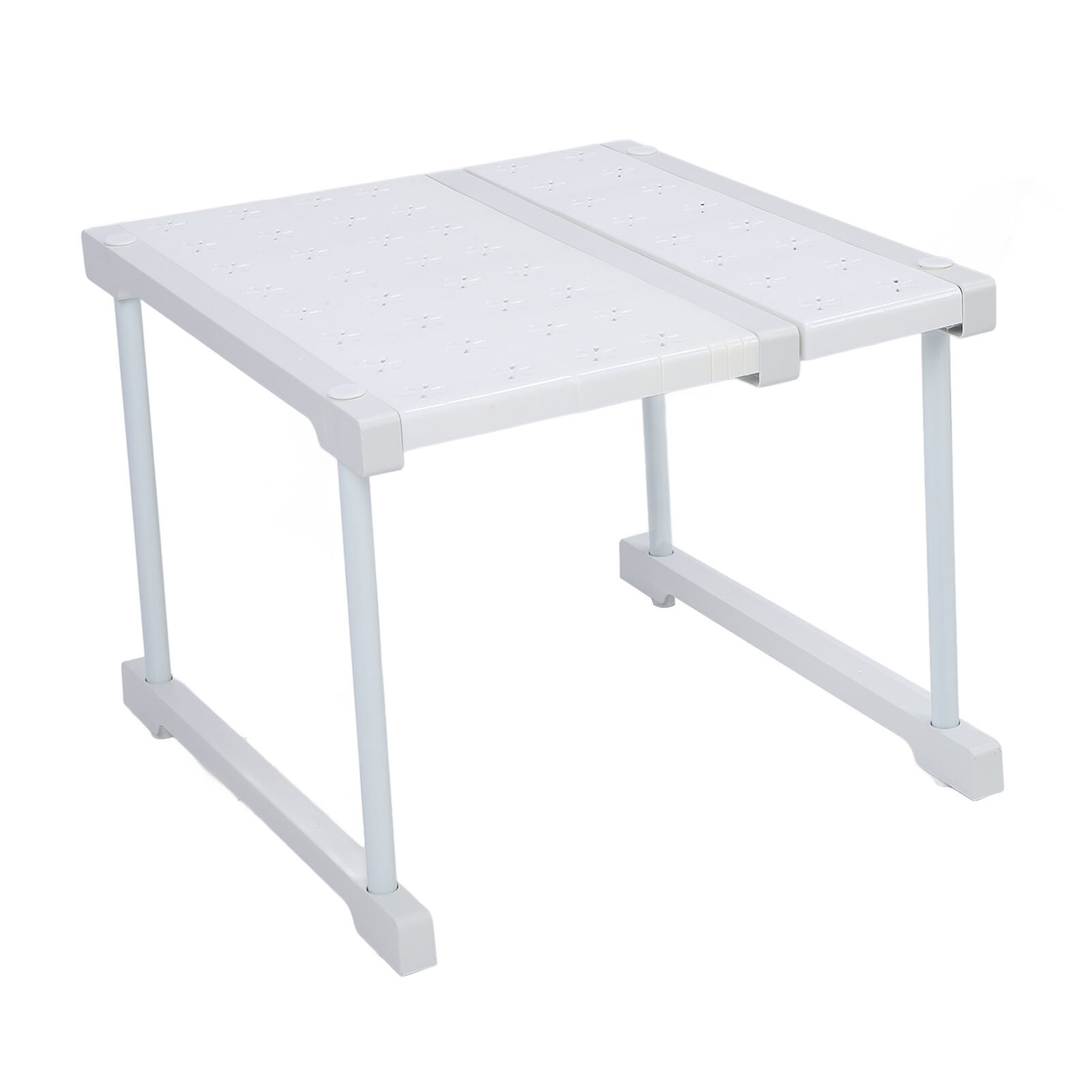 Расширяемая полка для шкафа из углеродистой стали, ABS, PP, полка для хранения в шкафу, органайзер для шкафа, стойка для кухонного шкафа под раковиной от 27 до 38 см/от 10,6 до 15,0 дюймов