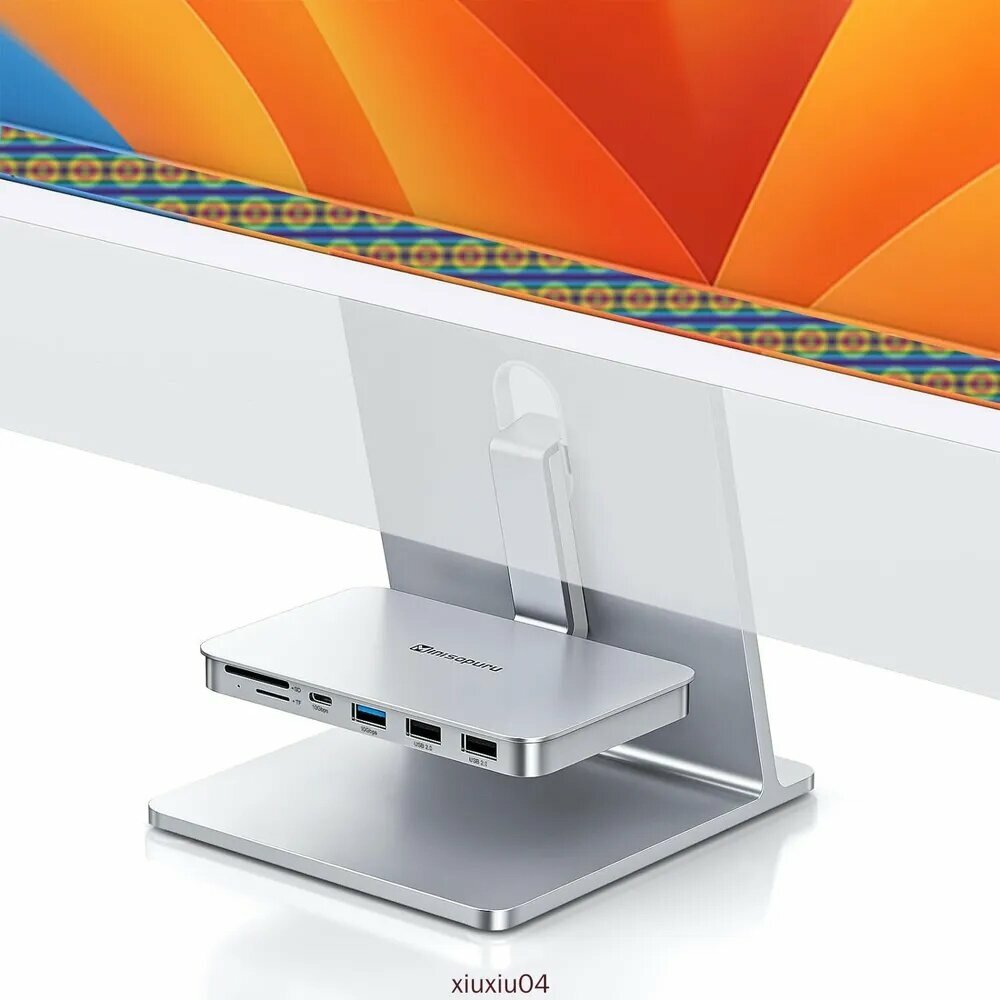 Minisopuru USB HUB / usb type c / usb разветвитель / хаб / для iMac 24 дюйма, серебро
