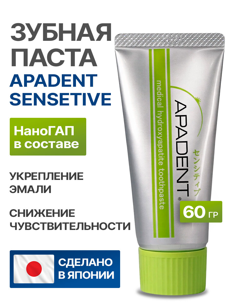 Зубная паста для снижения чувствительности зубов Apadent Sensitive, 60 гр