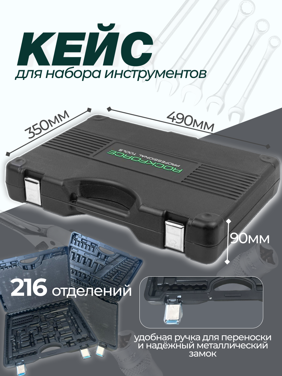 Кейс Rock Force 216, для инструментов, органайзер, 2 отделения