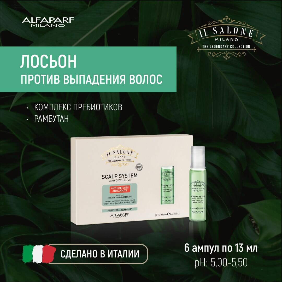 Лосьон для волос против выпадения IL Salone Milano, набор 6 ампул по 13 мл