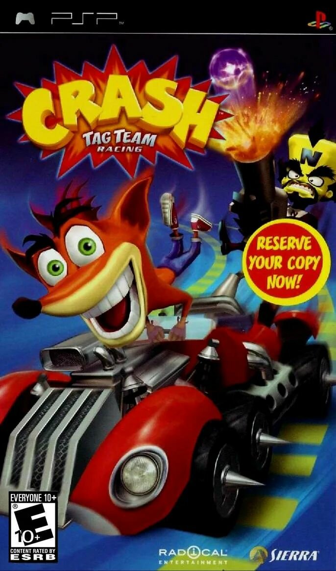 PSP игра Crash Tag Team Racing