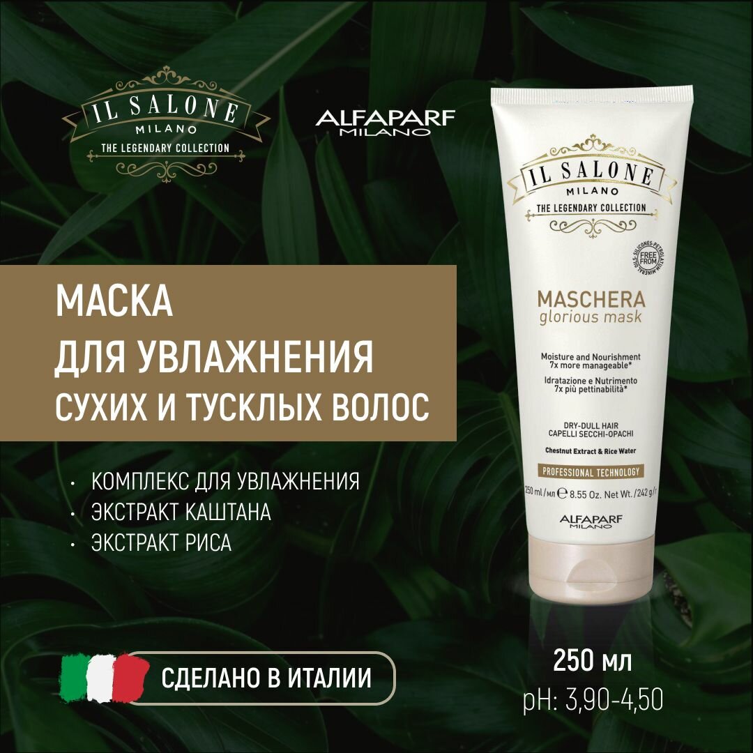 Маска для увлажнения сухих и тусклых волос ISM GLORIOUS MASK, 250 мл