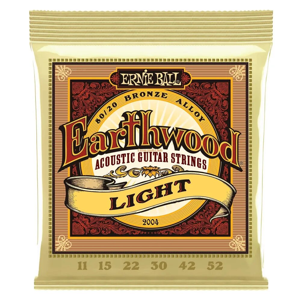 Струны ernie ball 2004 11-52 light для акустической гитары