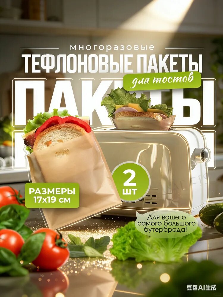 Пакет, мешок для приготовления, 0.19м х 17 см, 2 шт