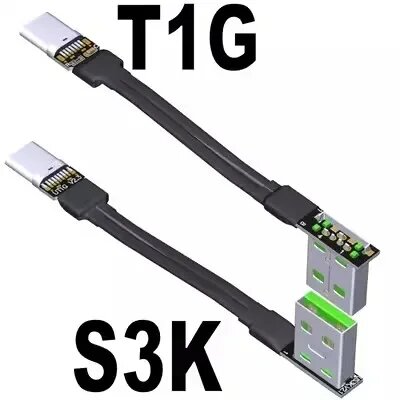 Кабель ADT-Link Type-C - USB 2.0, 5cm, S3K-T1G, зеленый