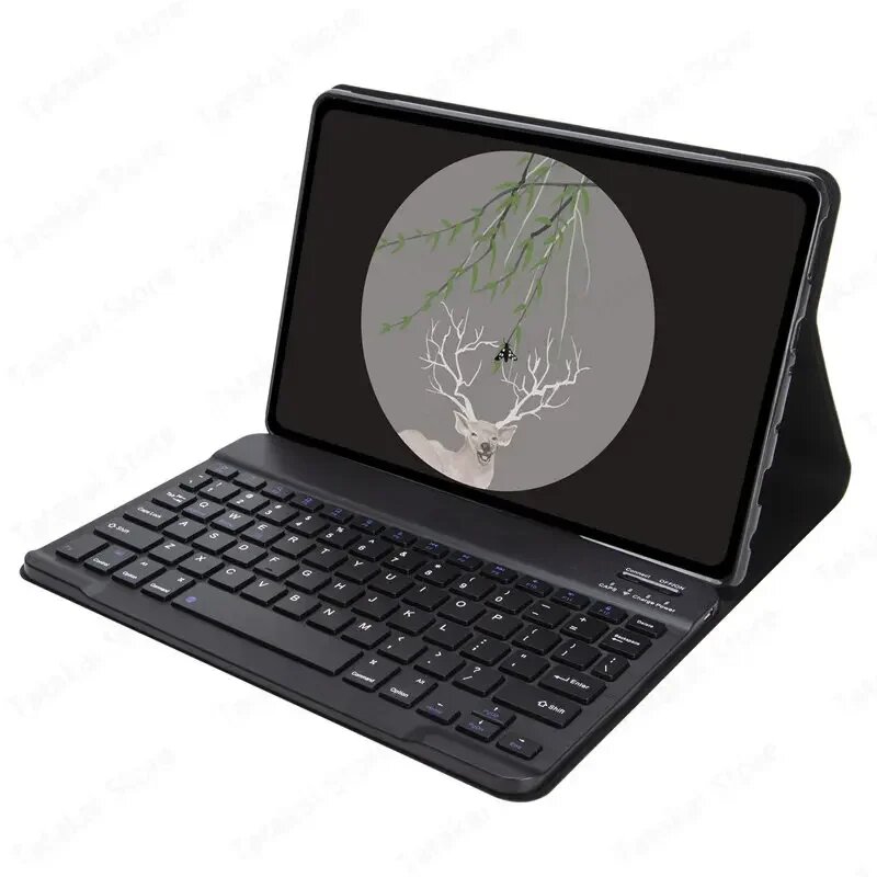 Черный чехол-клавиатура для Xiaomi Poco Pad X1 11.2" (Russian)