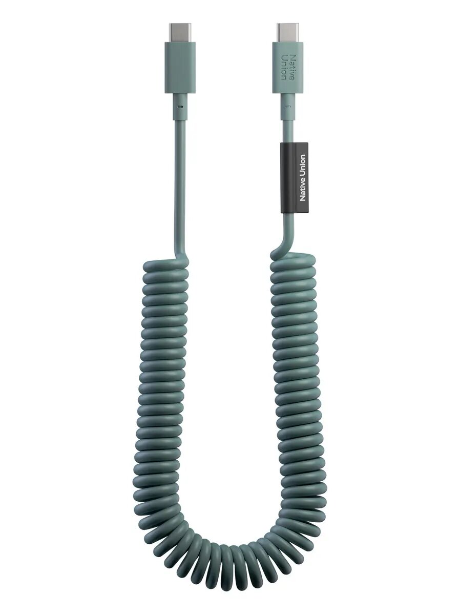 Кабель зарядный Native Union POP CABLE XL USB-C/USB-C, 60W, длина 2,4 м, цвет: темно-зелёный