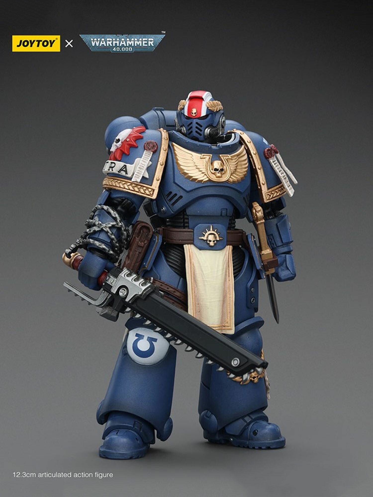 Фигурка подвижная JOYTOY Ultramarines Titus with Laurels of Victory Warhammer