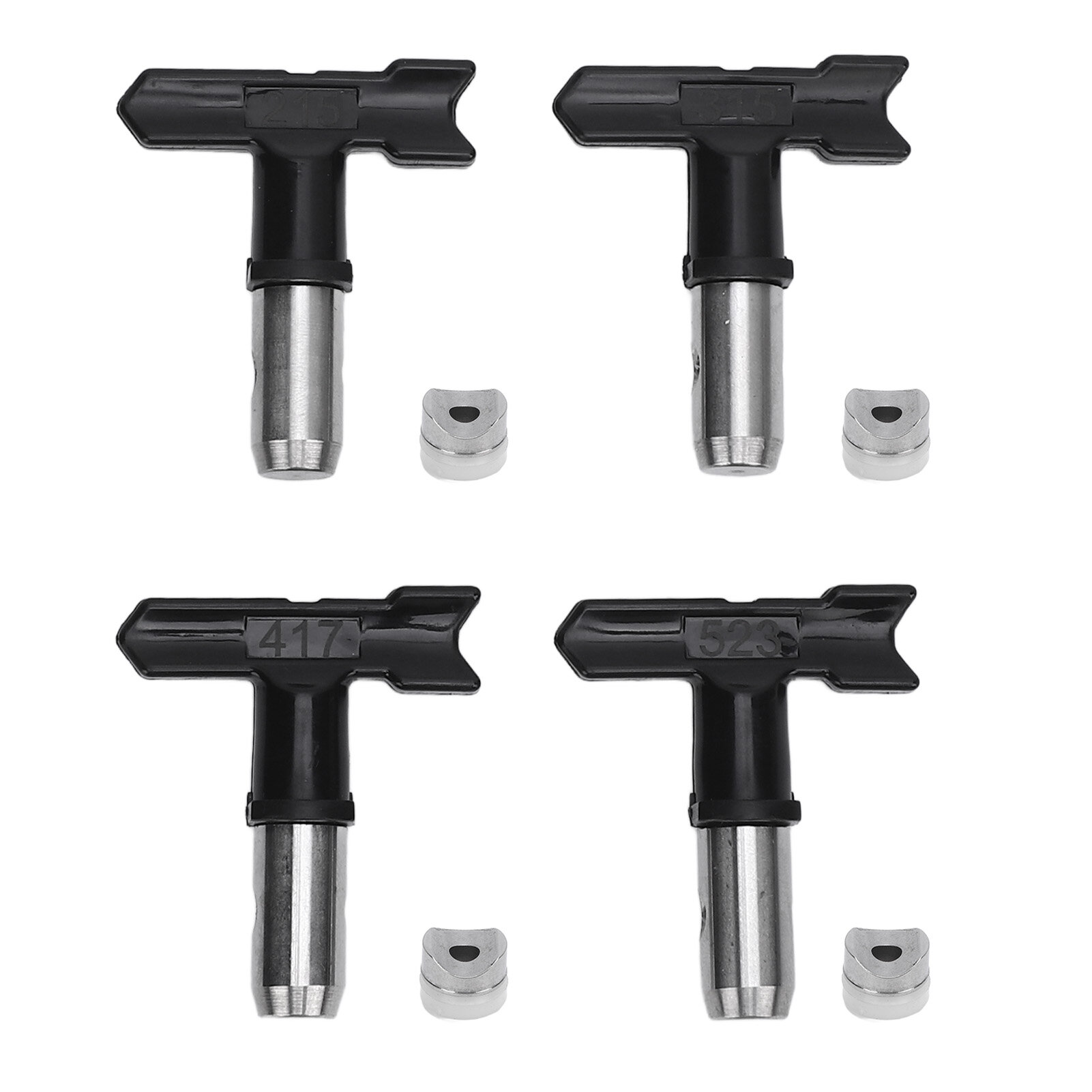 Набор наконечников для краскопульта 215/315/417/523, черные, для латексной краски