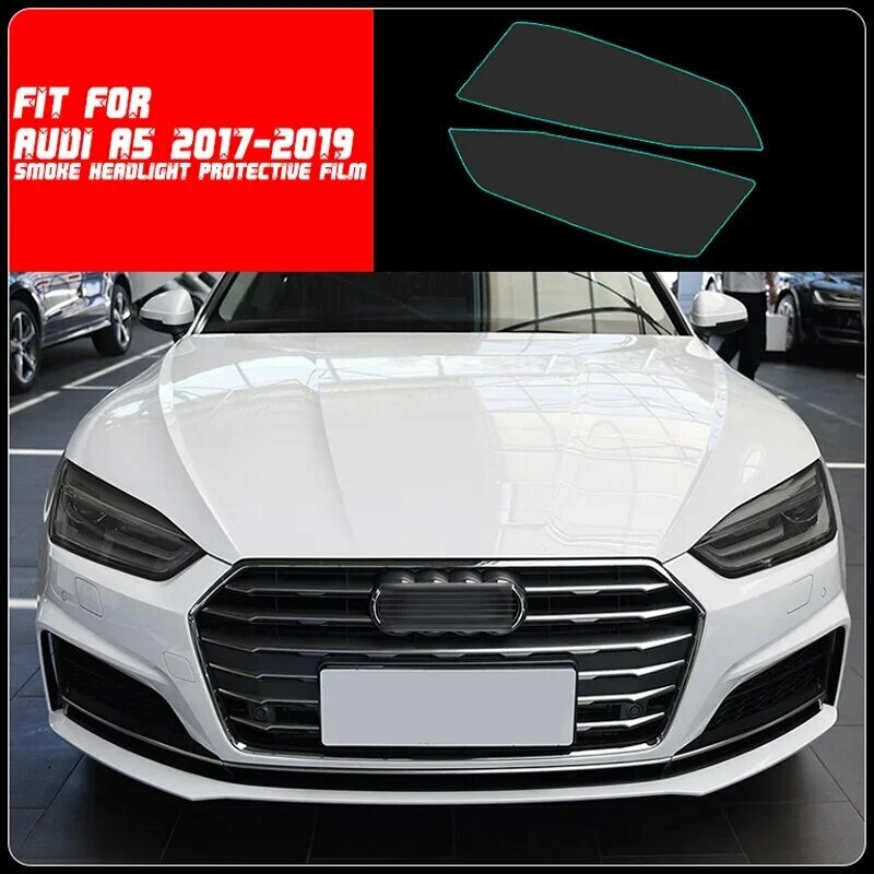 Для Audi A5 2017-2019 новый автомобиль левый + правый дым ТПУ фары защитная предварительно вырезанная пленка наклейка накладка подходит