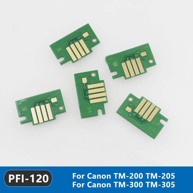 Чип картриджа PFI-120 130 мл для Canon TM-200 TM-205 TM-300 TM-305 ONE SET