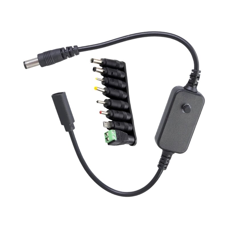 Регулируемые Напряжения USB C До 5 В 9 В 12 В Преобразователи Кабель 10 Вт Быстрая Зарядка С 8 Адаптерами Для Нескольких Устройств