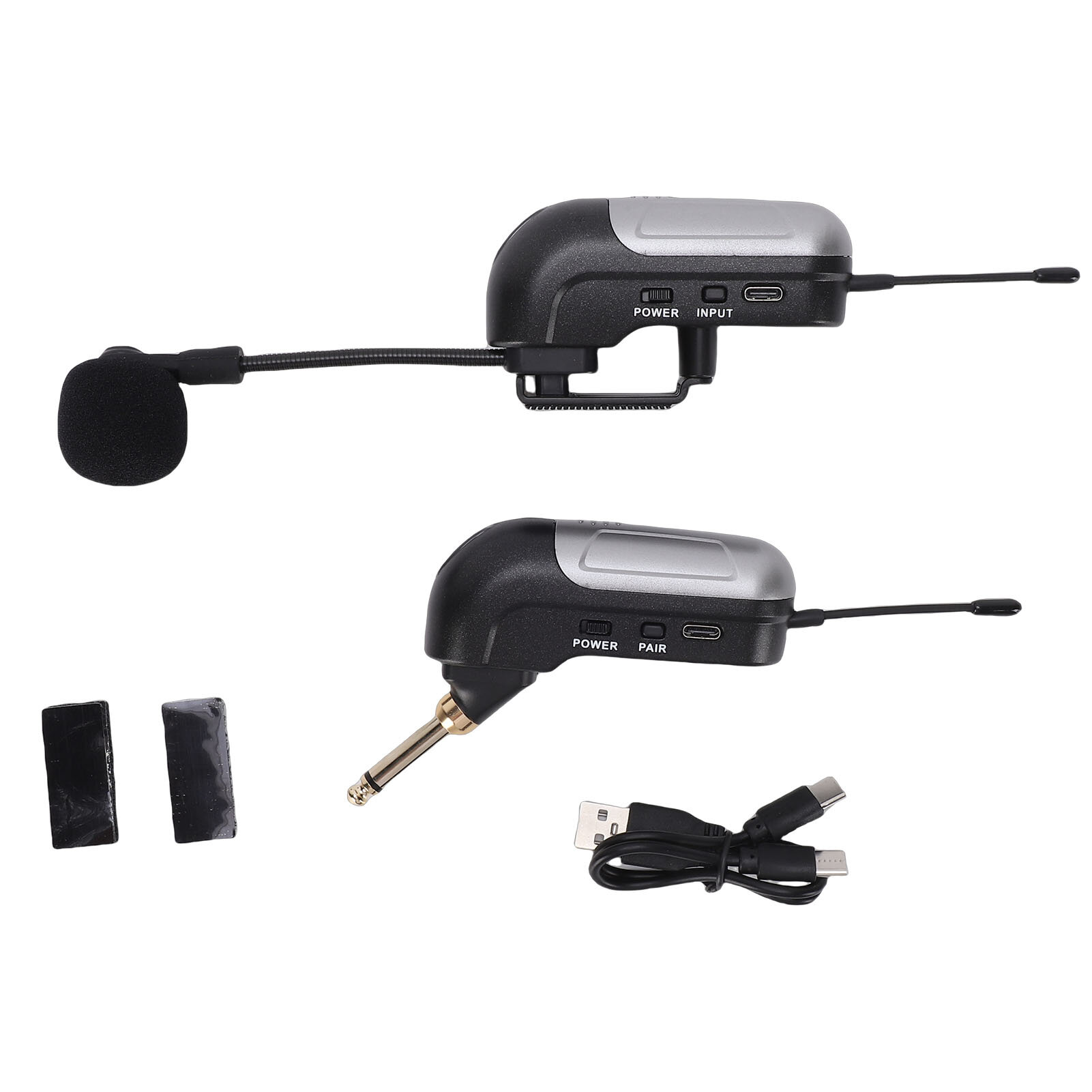 Беспроводной UHF-микрофон для аккордеона, высококачественный звуковой инструмент, радиус действия 30 м, время работы от батареи 6 часов (с приемником).