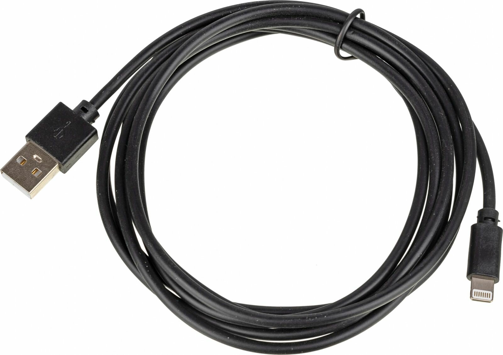 Кабель USB m-Lightning m, 2 м, черный — фото 1
