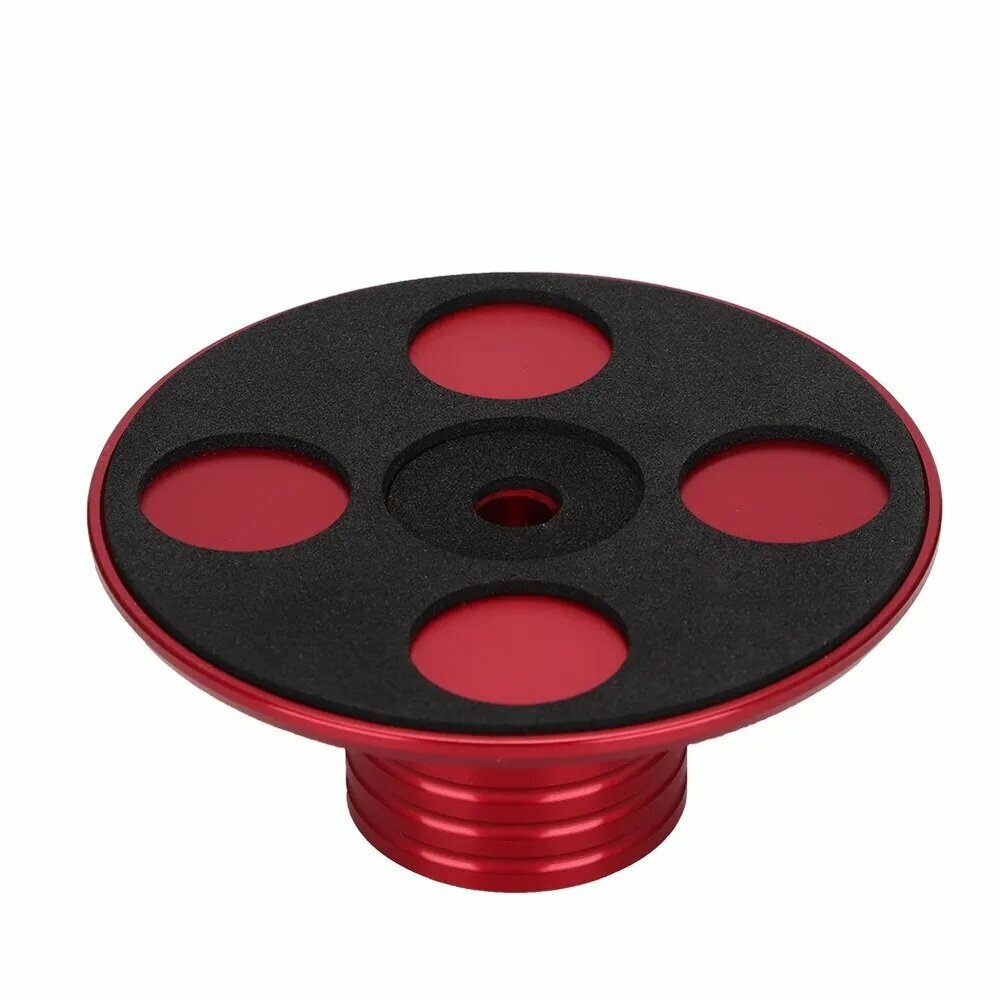 Крепление для виниловых пластинок из алюминия Stabilizer Clamp для проигрывателей Audio Disc Turntable, цвет красный, диаметр 79мм, высота 33мм, в количестве 1 штуки
