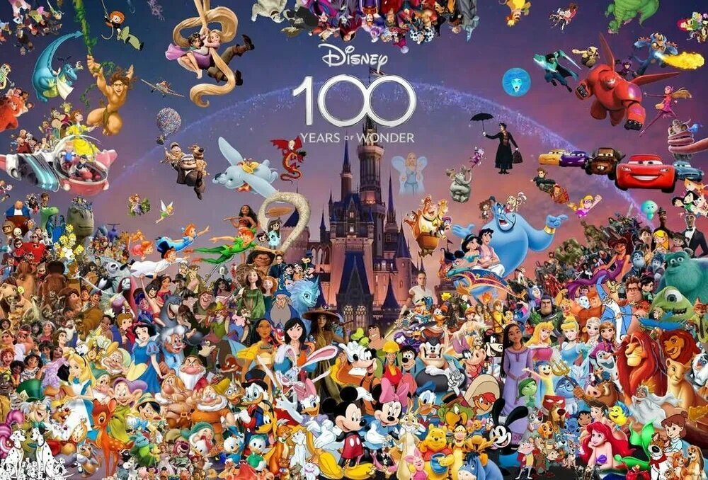 Головоломка 1000 деталей, Деревянные пазлы Игра-головоломка"Мультфильмы/Аниме/фильмы Диснея"Рождественский подарок на день рождения,50x70cm, Домашний декор