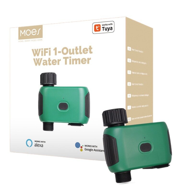 Умный водяной клапан, дистанционное управление поливом с помощью приложения, 1-ходовой поливочный клапан