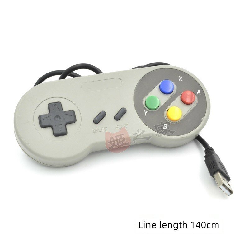 1 USB-проводной ретро-геймпад для NES/FC классика, цветные кнопки, винтажный стиль для ретро-консолей