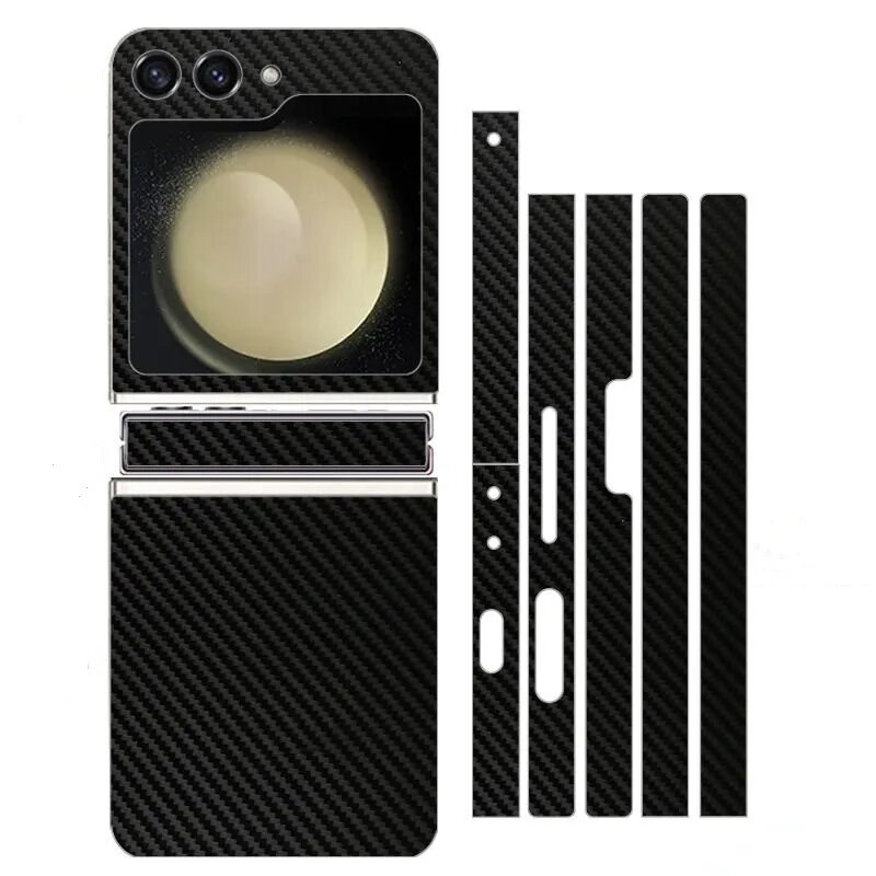 Наклейка на Samsung Galaxy Z Flip7, карбон