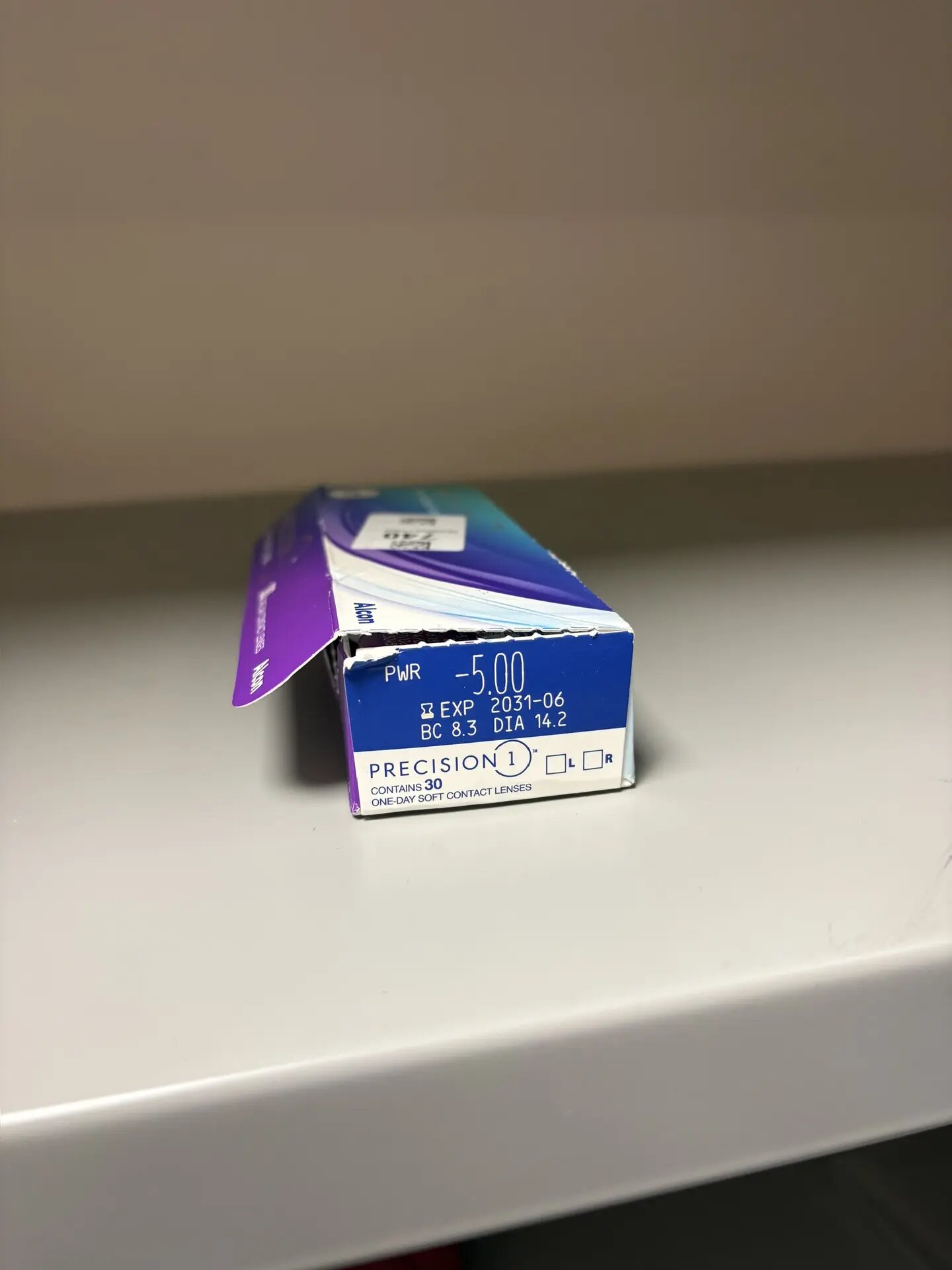 Контактные линзы Alcon Precision 1, однодневные, -5.0, радиус 8.3, 30 штук