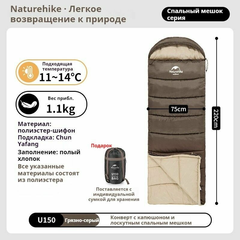 Naturehike Спальный мешок туристический NH20MSD07