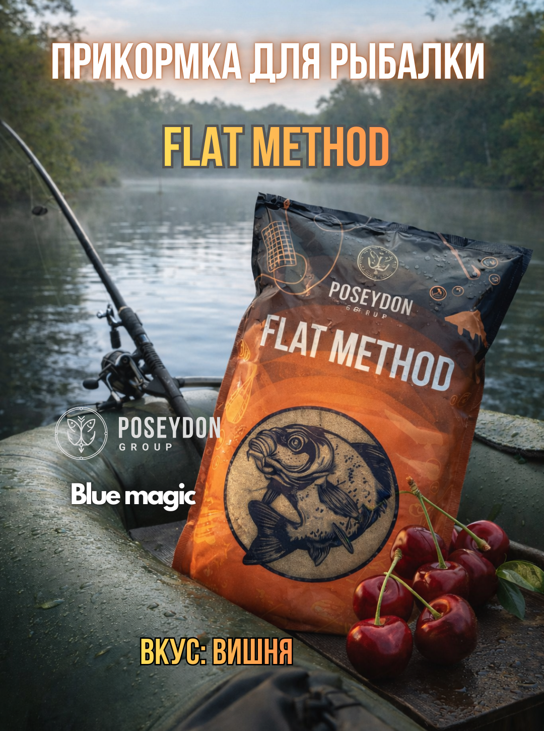 Прикормка для рыбалки Flat Method флэт метод Пряная Вишня 1 кг