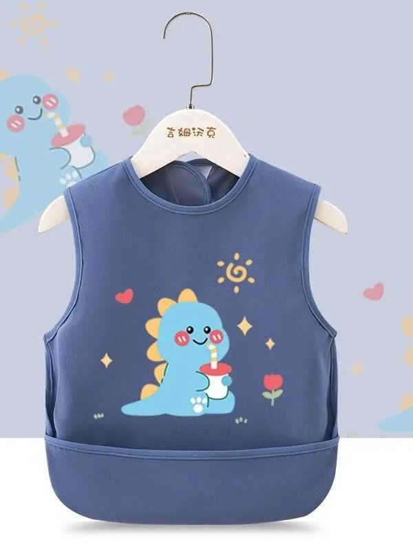 Слюнявчик водонепроницаемый с карманом для малышей, нагрудник для кормления, легко моется, детский