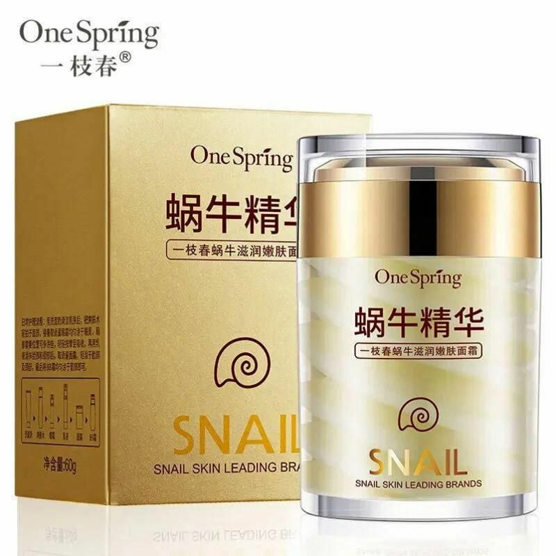 One Spring Snail Essence Revitalizing Moisturizing Cream 60 г, Уход за лицом. Против морщин. Против старения, новинка 2025